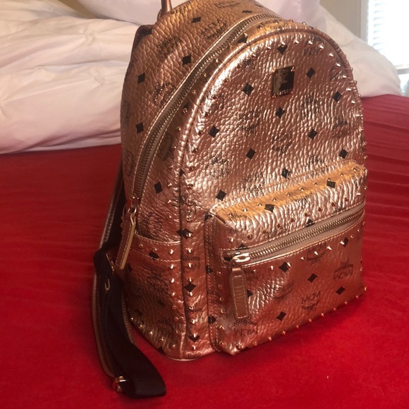 MCM | Bags | Mcm Rose Gold Backpack | Poshmark